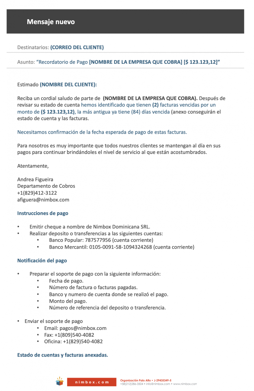 8 tips para escribir un buen email de cobros - nimbox